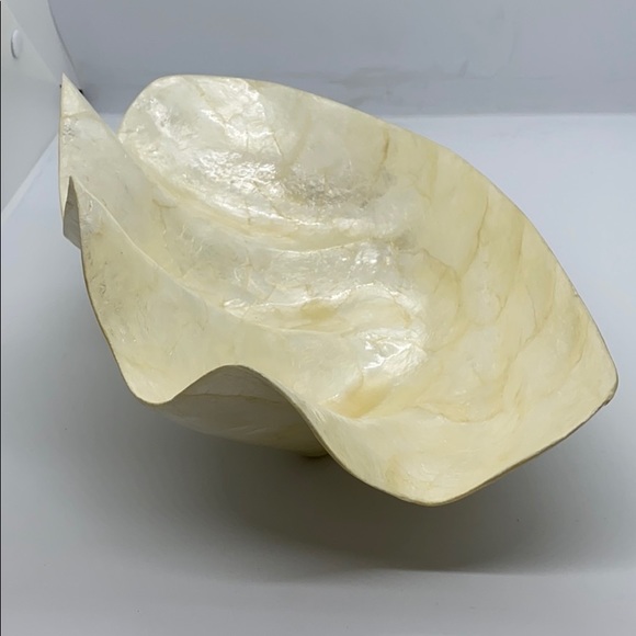 Cheungs | Accents | Large Clam Shaped Capiz Shell Bowl | Poshmark